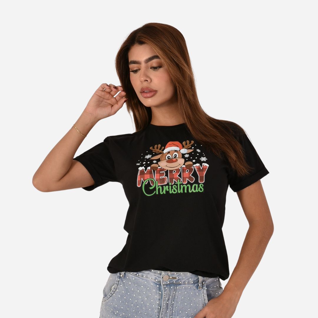 Camiseta Navideña Dama Ref. 70202-026 – Confetex de Colombia